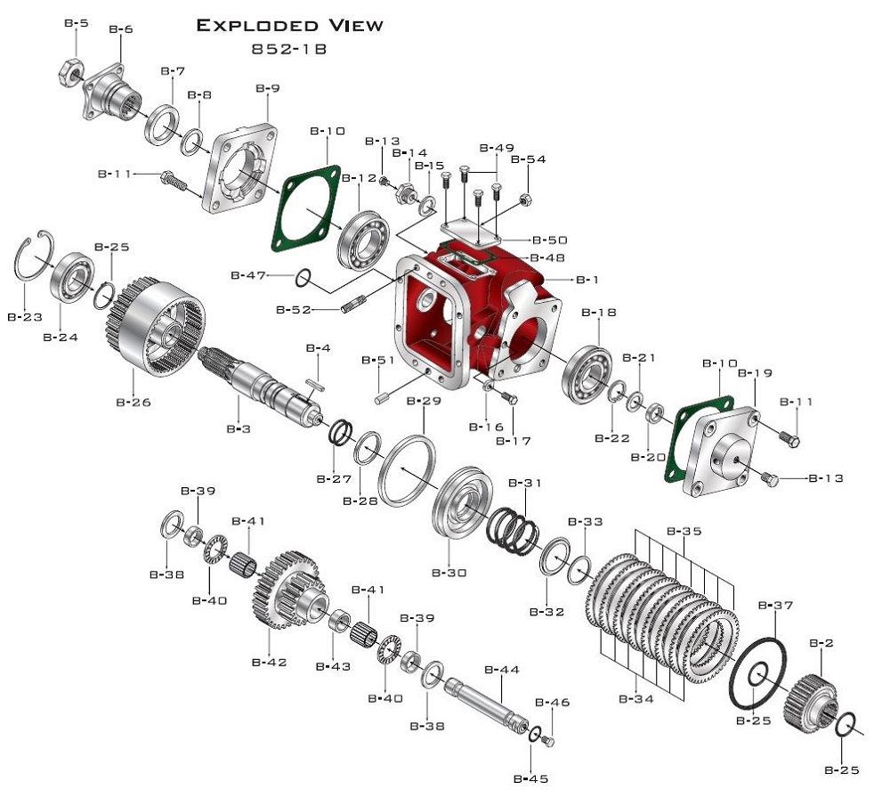 Exploded View - 852-1B | Gearcentre Canada| Heavy Light-Duty ...