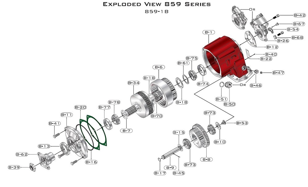 Exploded View - 859-1B | Gearcentre Canada| Heavy Light-Duty ...