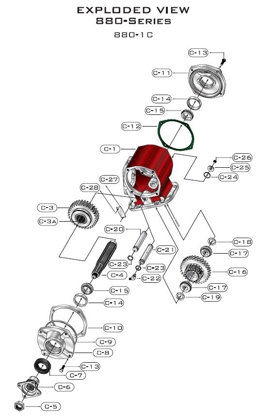 Exploded View - 880-1C | Gearcentre Canada| Heavy Light-Duty ...