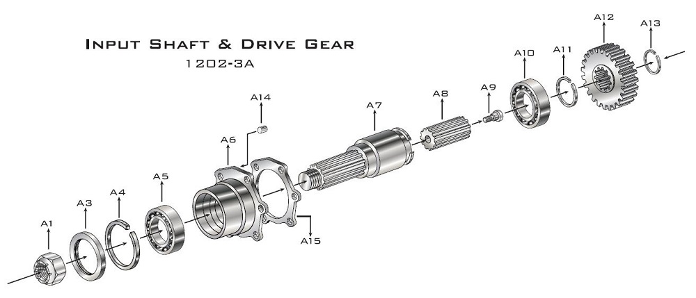 Input Shaft & Drive Gear - 10370-1/92-1202 | The Gear Centre | Heavy ...