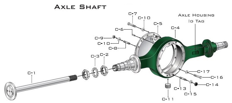 Axle Housing & Shafts - DS402PA89-2C | Gearcentre Canada| Heavy Light ...