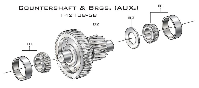 Countershaft & Bearings (Aux.) - 10440-1/92-FR14210B | Gearcentre ...