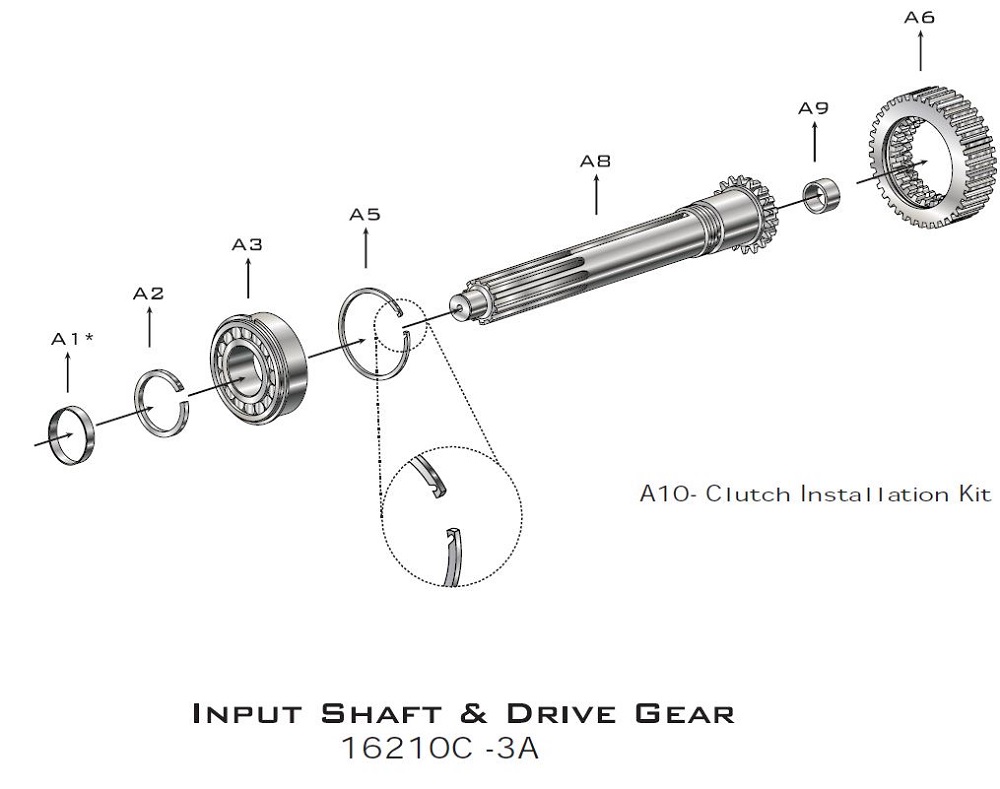 Input Shaft & Drive Gear - 10374-9-94-16210C | The Gear Centre | Heavy ...