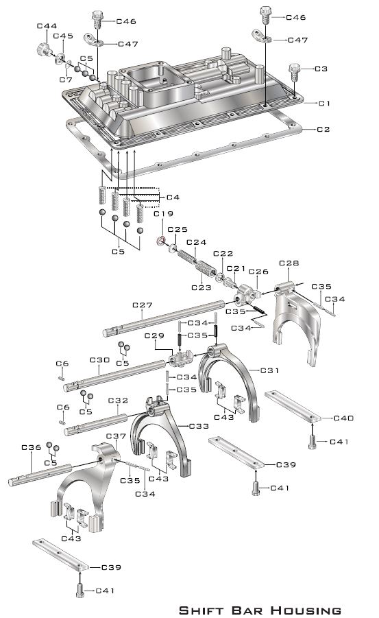 Shift Bar Housing - 00104-8/93-6406A | Gearcentre Canada| Heavy Light ...