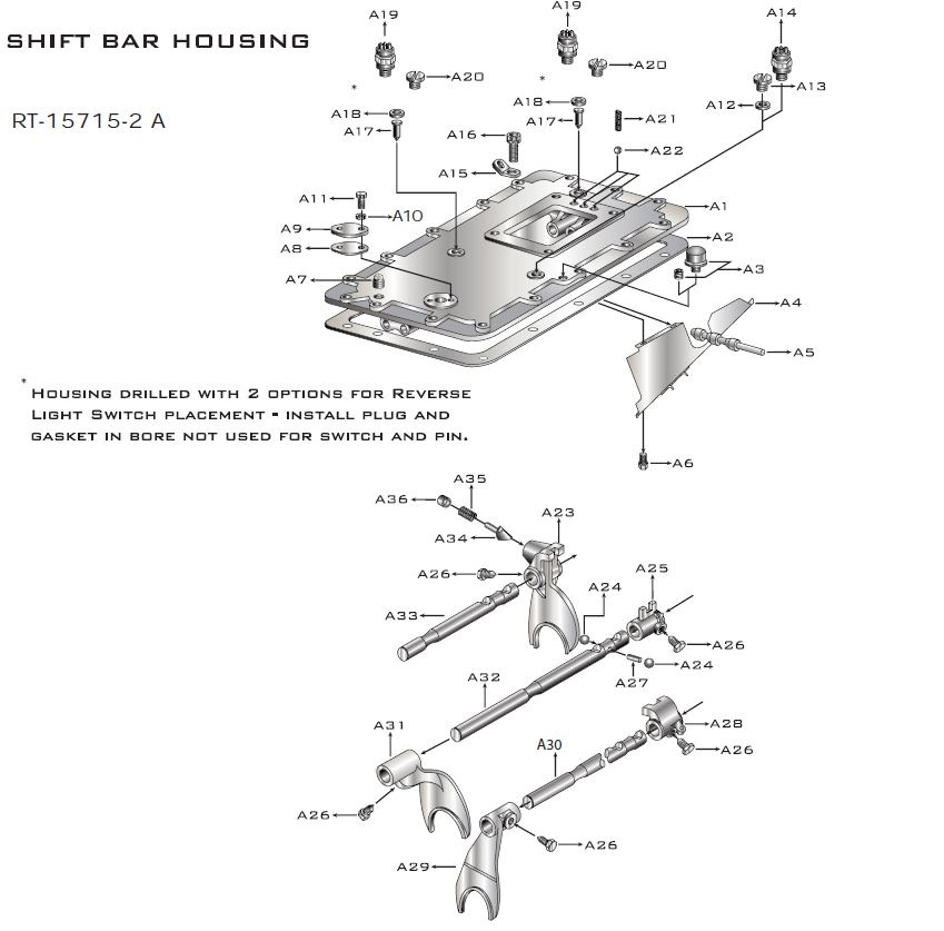 Shift Bar Housing - 10220-1/92-15715 | Gearcentre Canada| Heavy Light ...