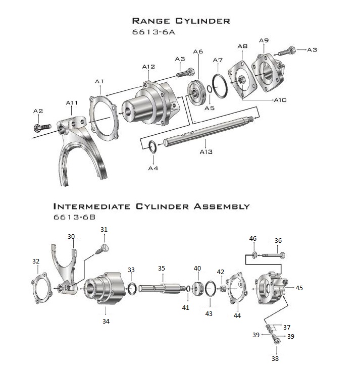 Intermediate Cylinder Assembly & Range Cylinder - 6444-6/81-6613 ...