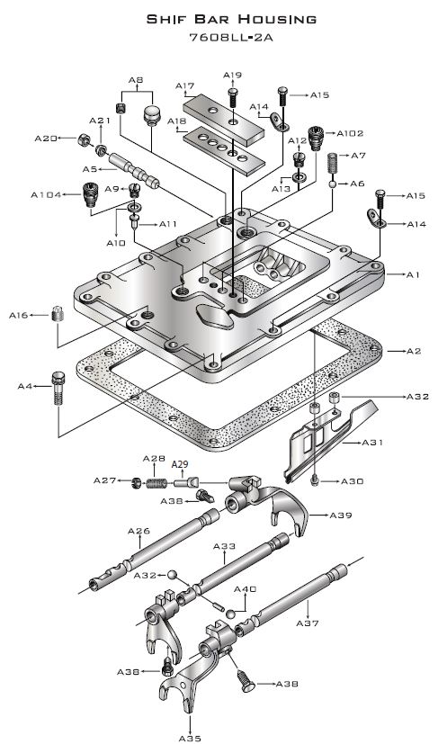Shift Bar Housing - 10229-12-94-7608LL | Gearcentre Canada| Heavy Light ...