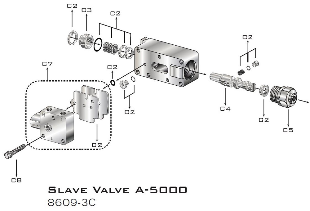 Slave Valve A-5000 - 8609-3C | Gearcentre Canada| Heavy Light-Duty ...