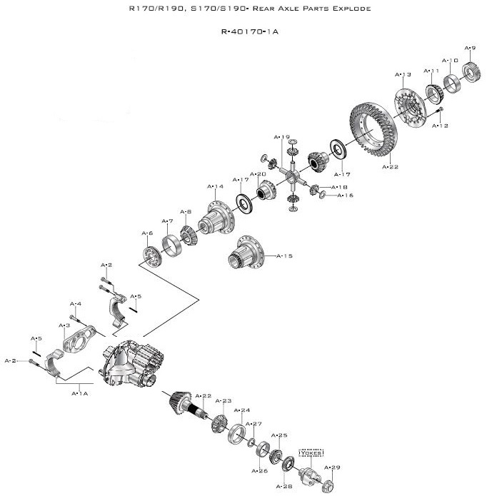 Double Reduction Axle - Exploded View - R-40R590-1A | Gearcentre Canada ...