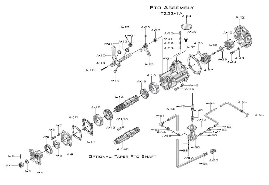 Pto Assembly - T-223-2 | Gearcentre Canada| Heavy Light-Duty ...
